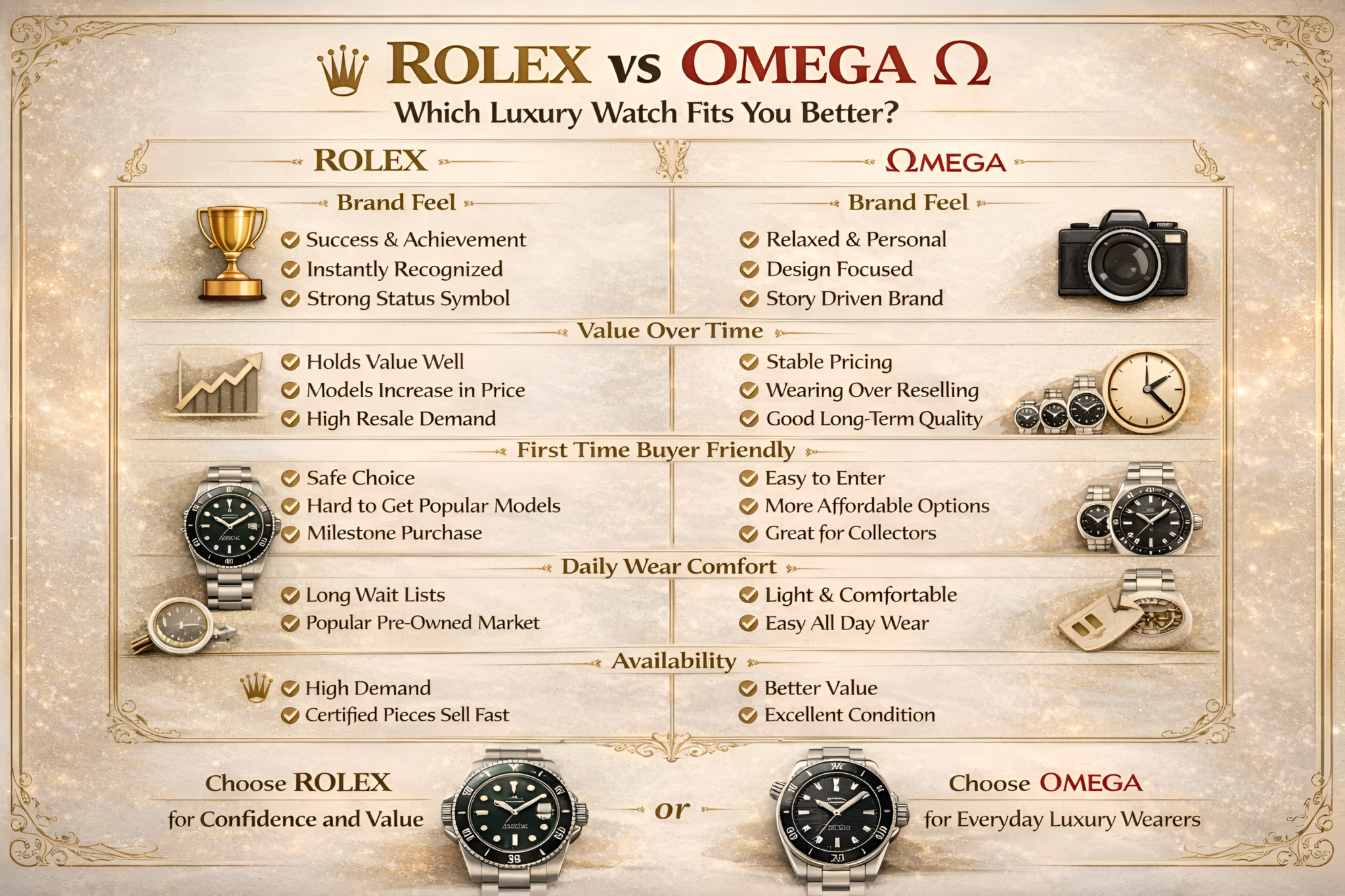 Rolex or Omega? Which Luxury Watch Should You Buy